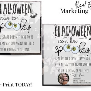Pop by Gift Tag, Halloween Can Be Spooky, Real Estate Printable Tag ...