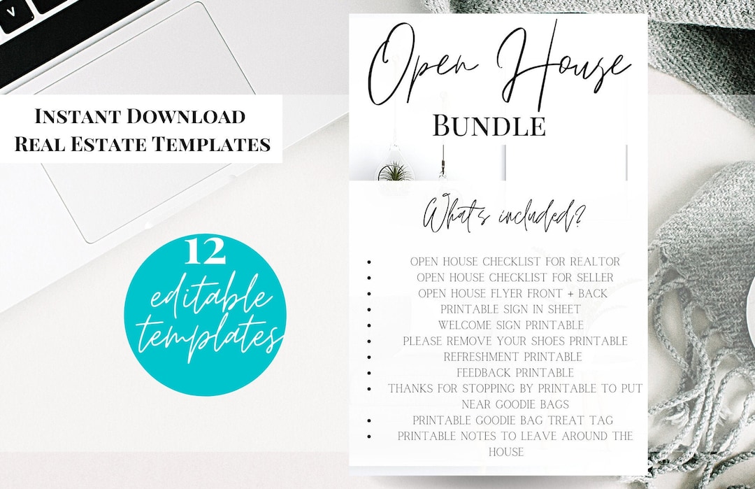 Real Estate Template, Open House, Marketing Bundle, Realtor Agent ...