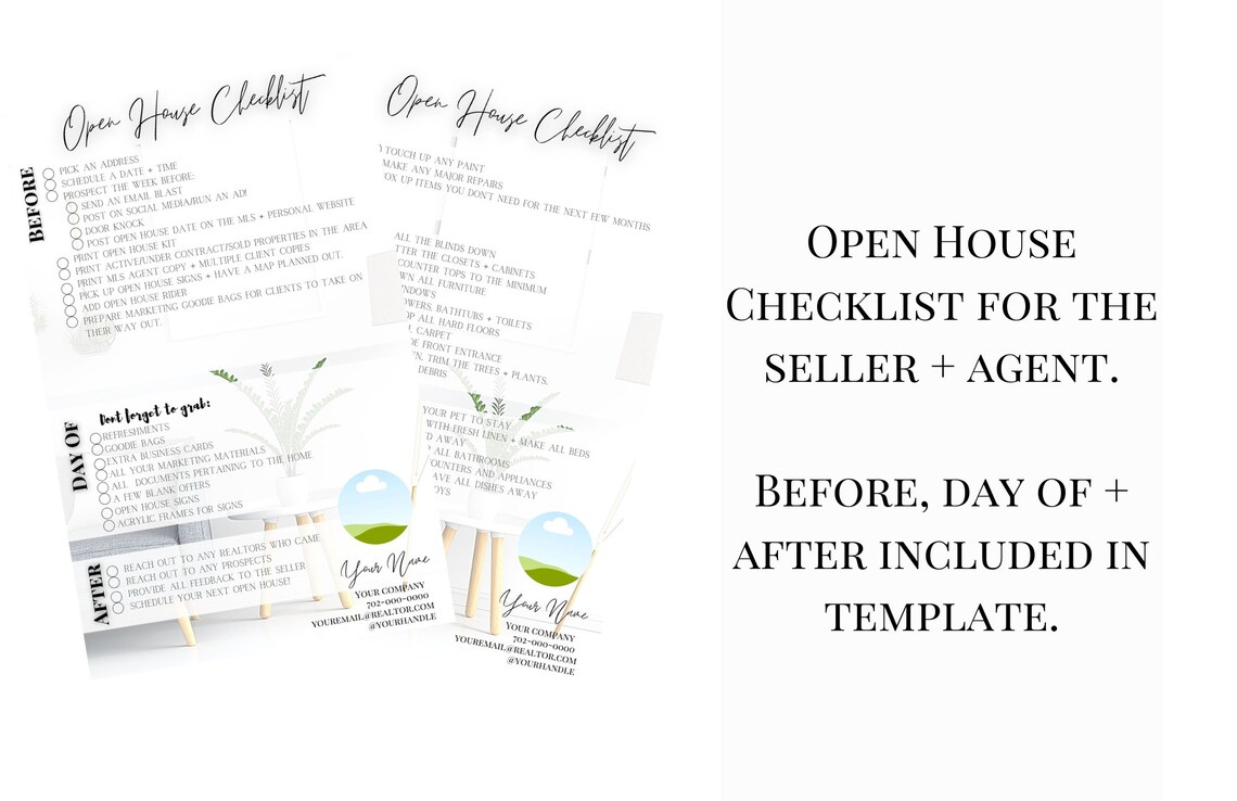 Real Estate Template, Open House, Marketing Bundle, Realtor Agent ...