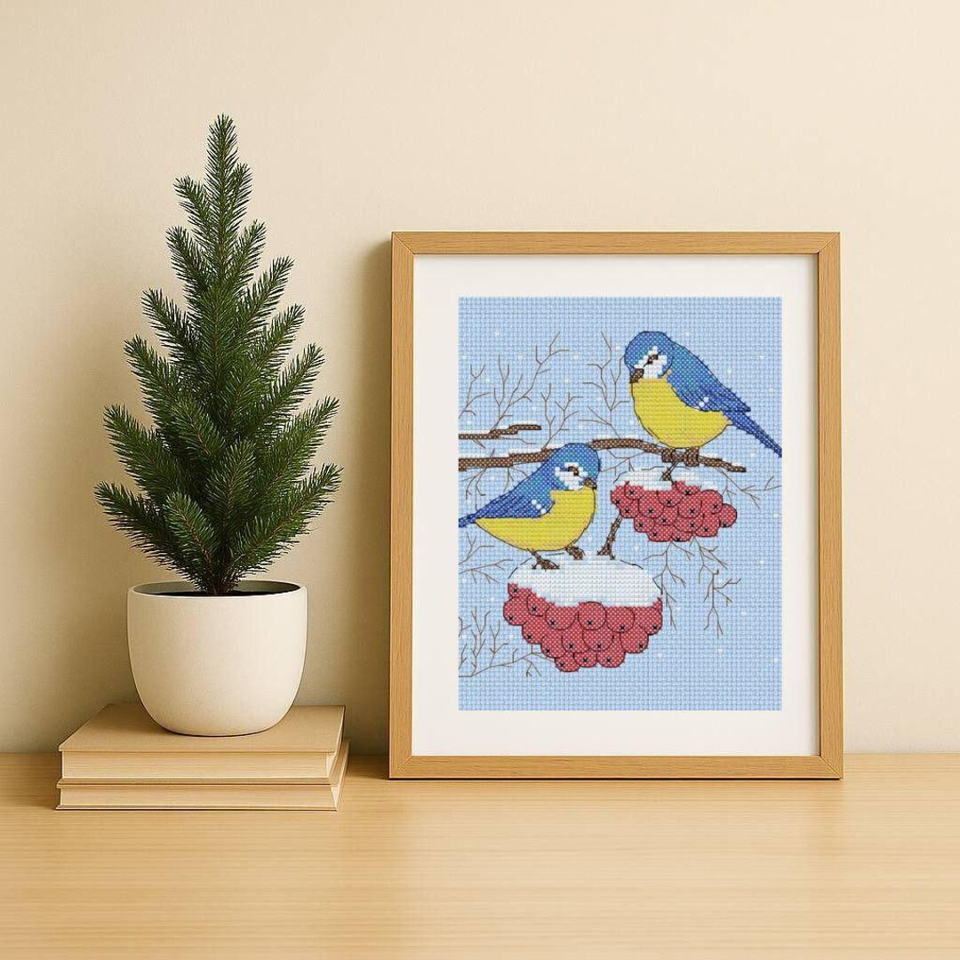 Winter Birds Cross Stitch Pattern - Etsy