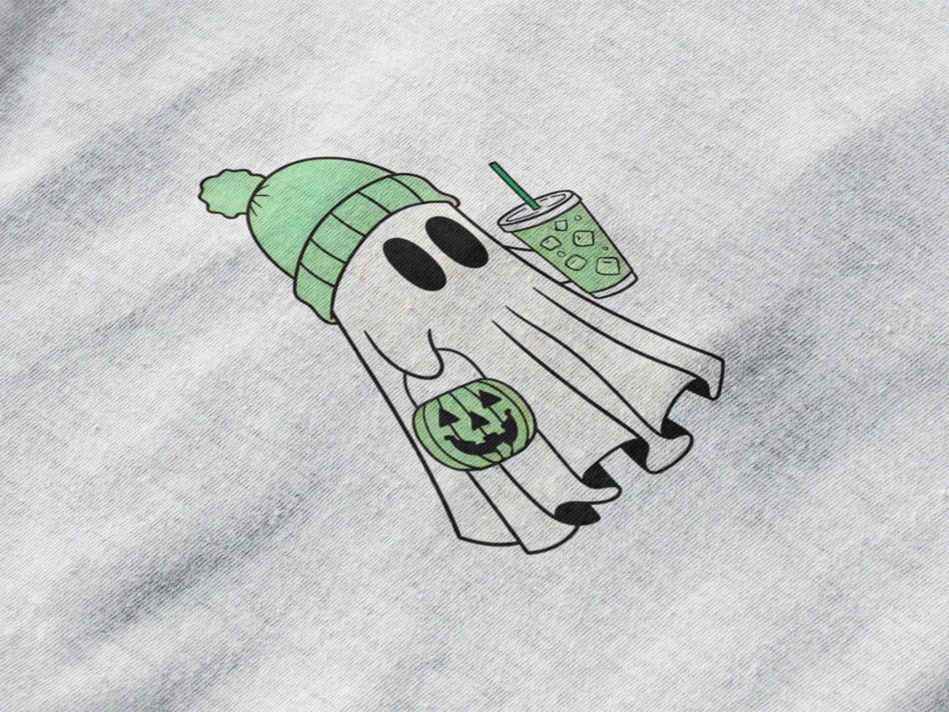 Matcha, Cute Halloween Ghost SVG, Cute Spooky Coffee Tee, Ghost Iced ...