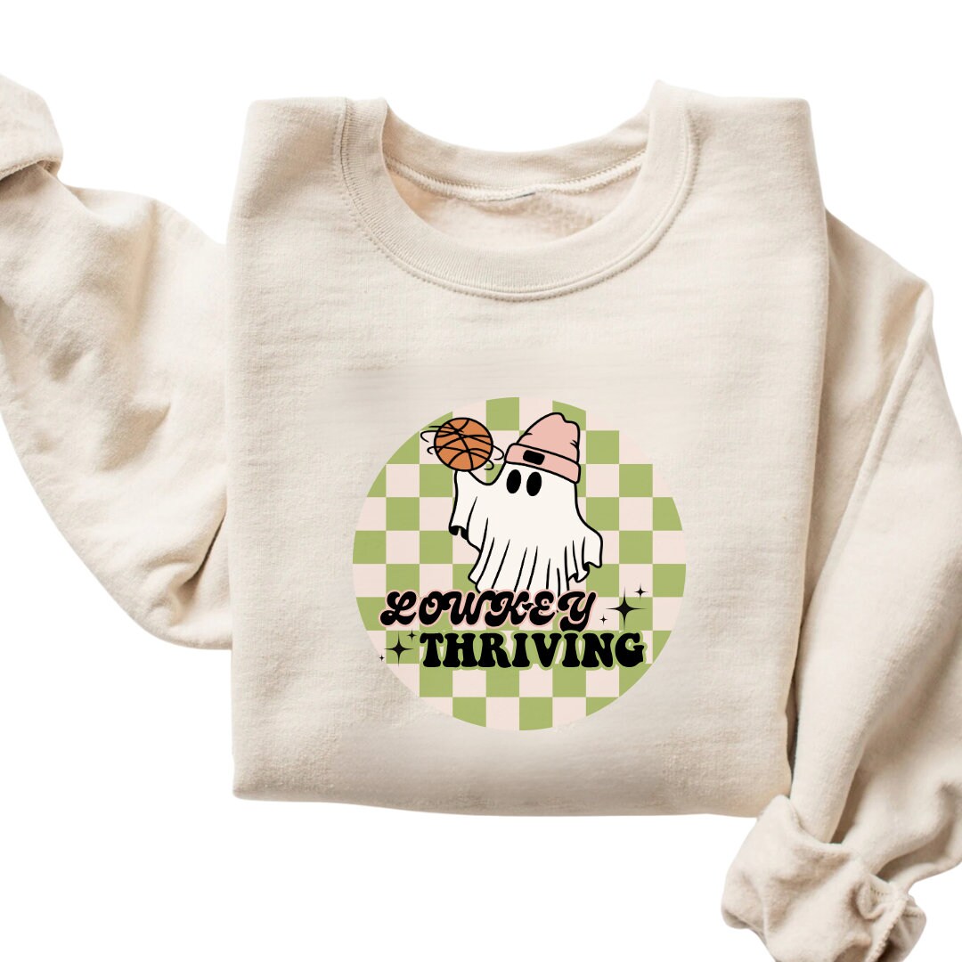 Retro Ghost PNG, Lowkey Thriving, You Matter PNG, Stay Positive Shirt ...