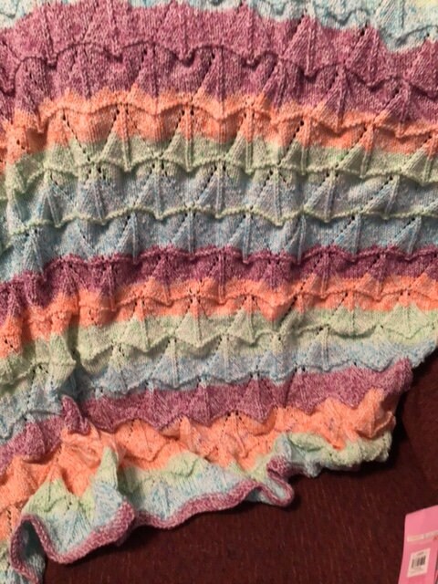 Pastel Colored Afghan With Triangle Shapes - Etsy
