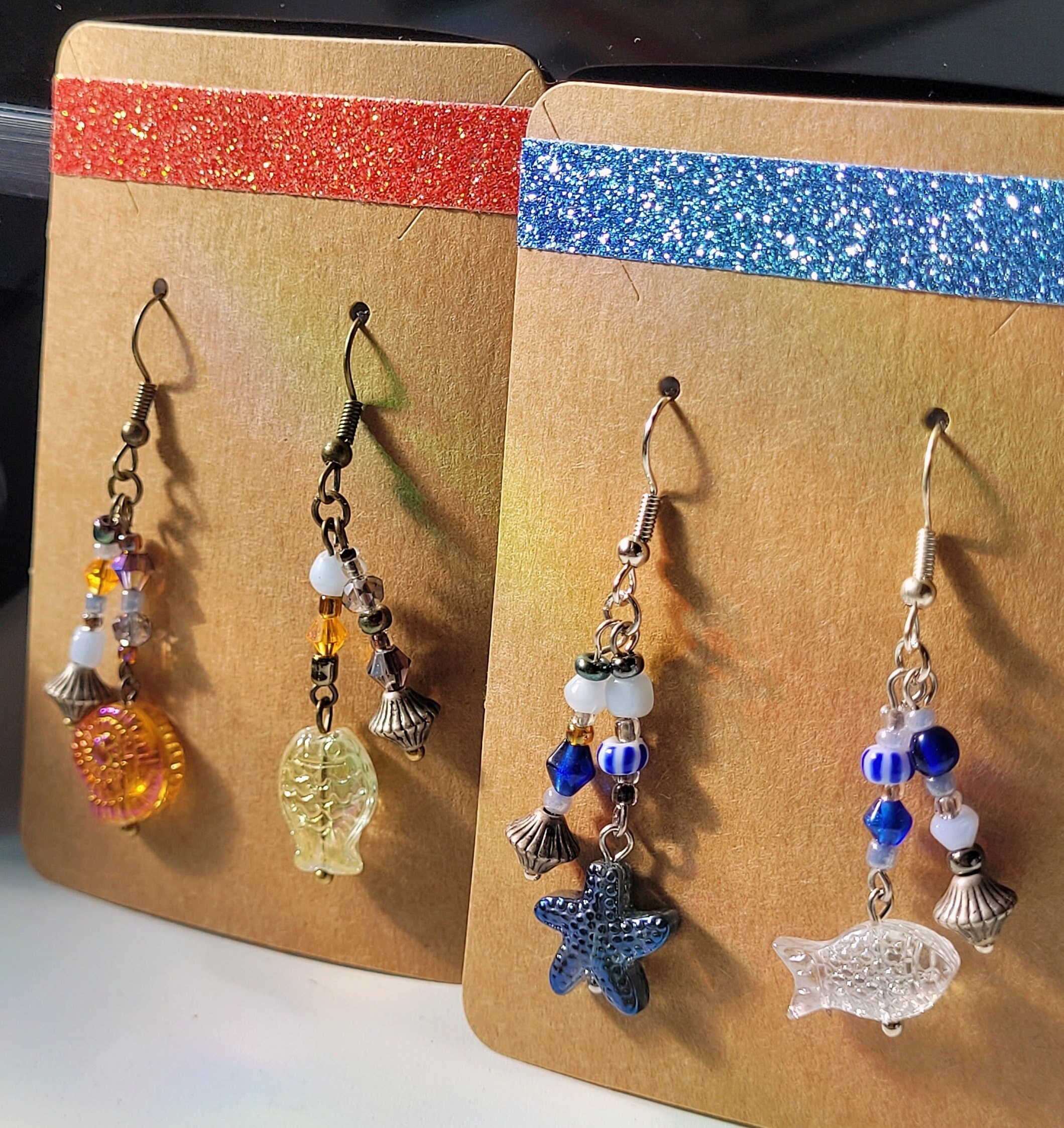 Charm Beads Earrings Etsy