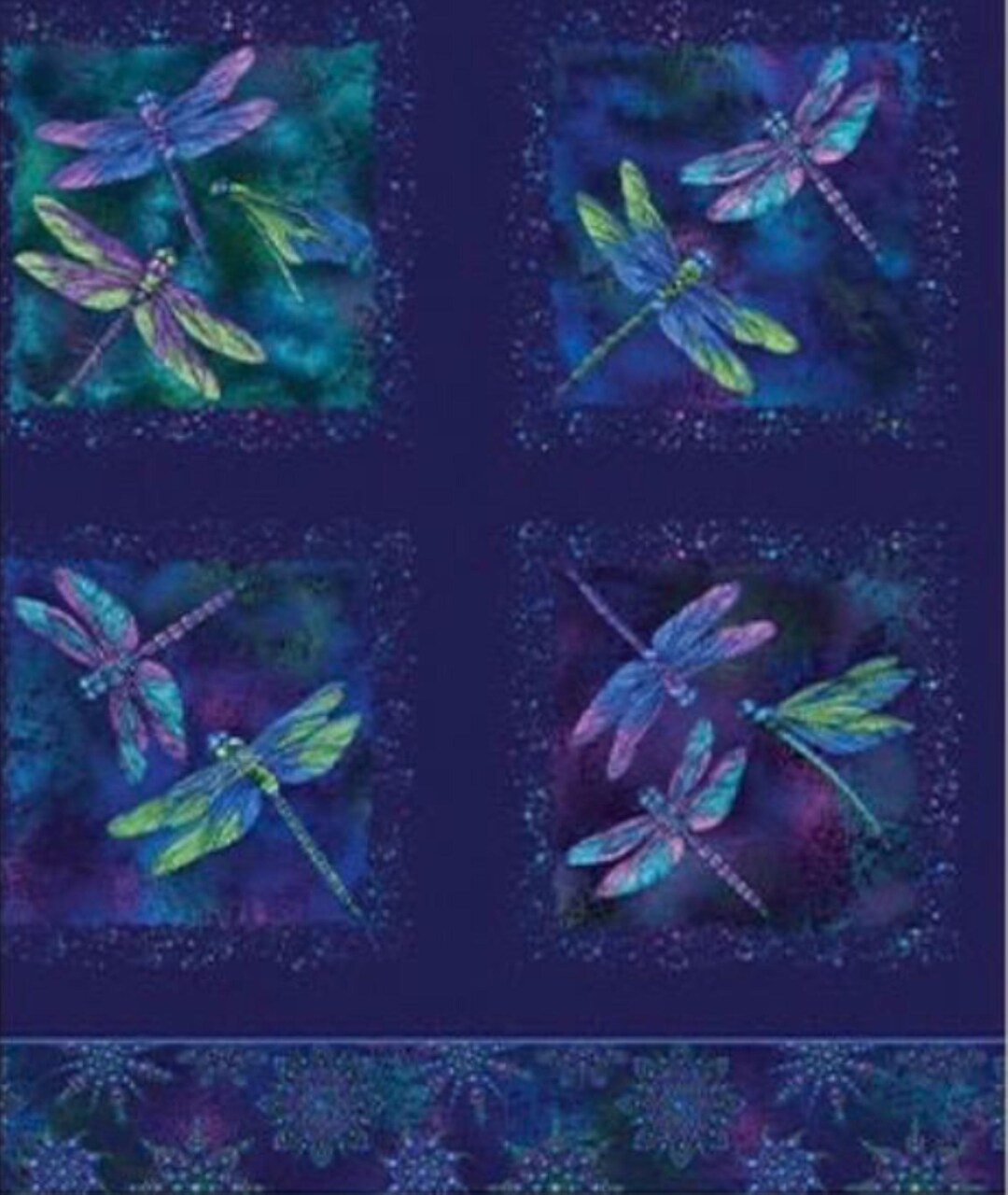 On Dragonfly Wings Panel 24" Cotton Fabric Multi Color 1/2+ Yard - Etsy