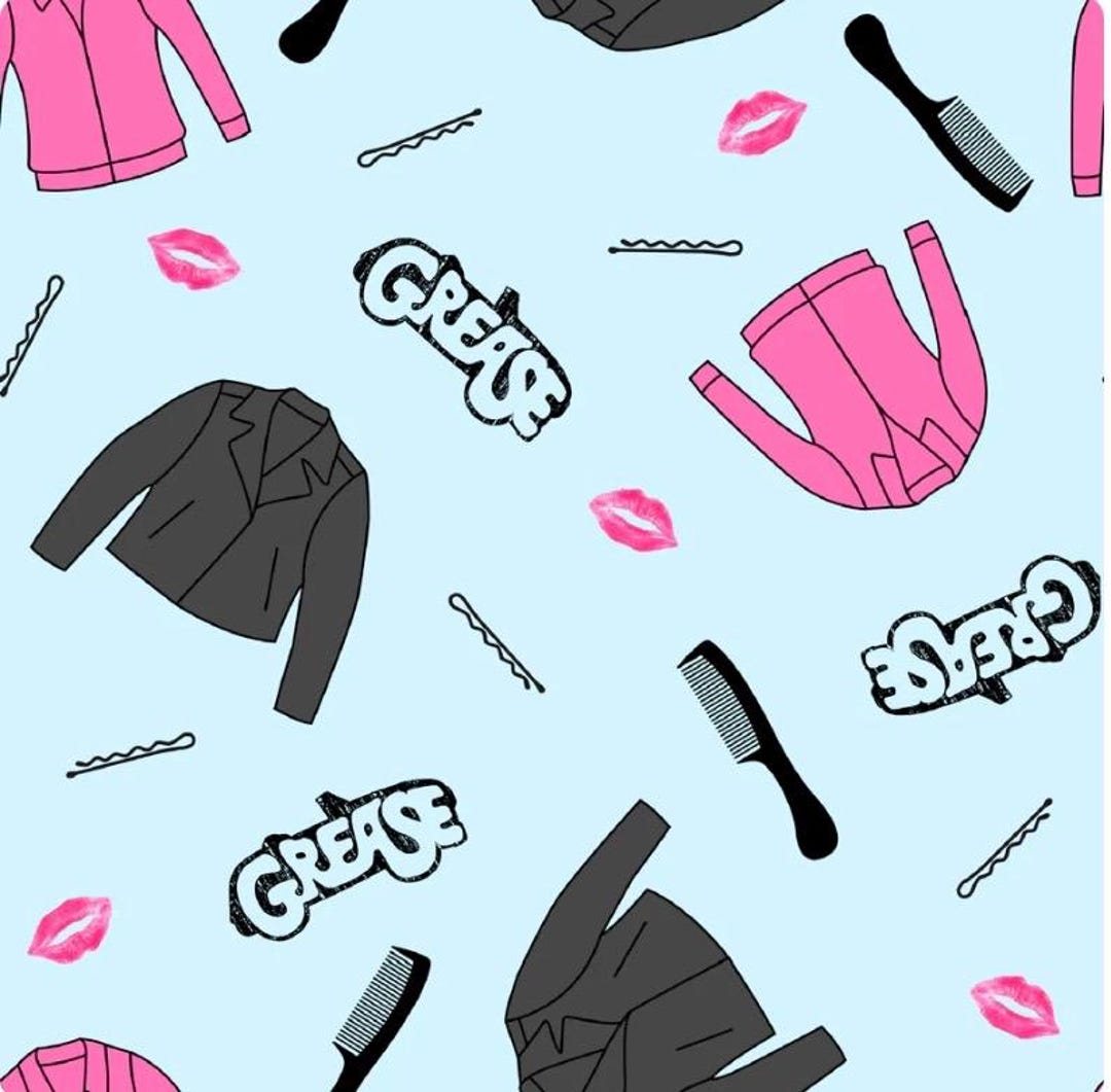 Grease Pink Premiere Cotton Fabric 1/2 Yard - Etsy