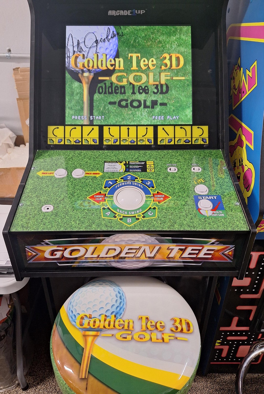 Golden Tee XL Arcade 1up j' Panel Vinyl Sticker Waterproof Premium - Etsy