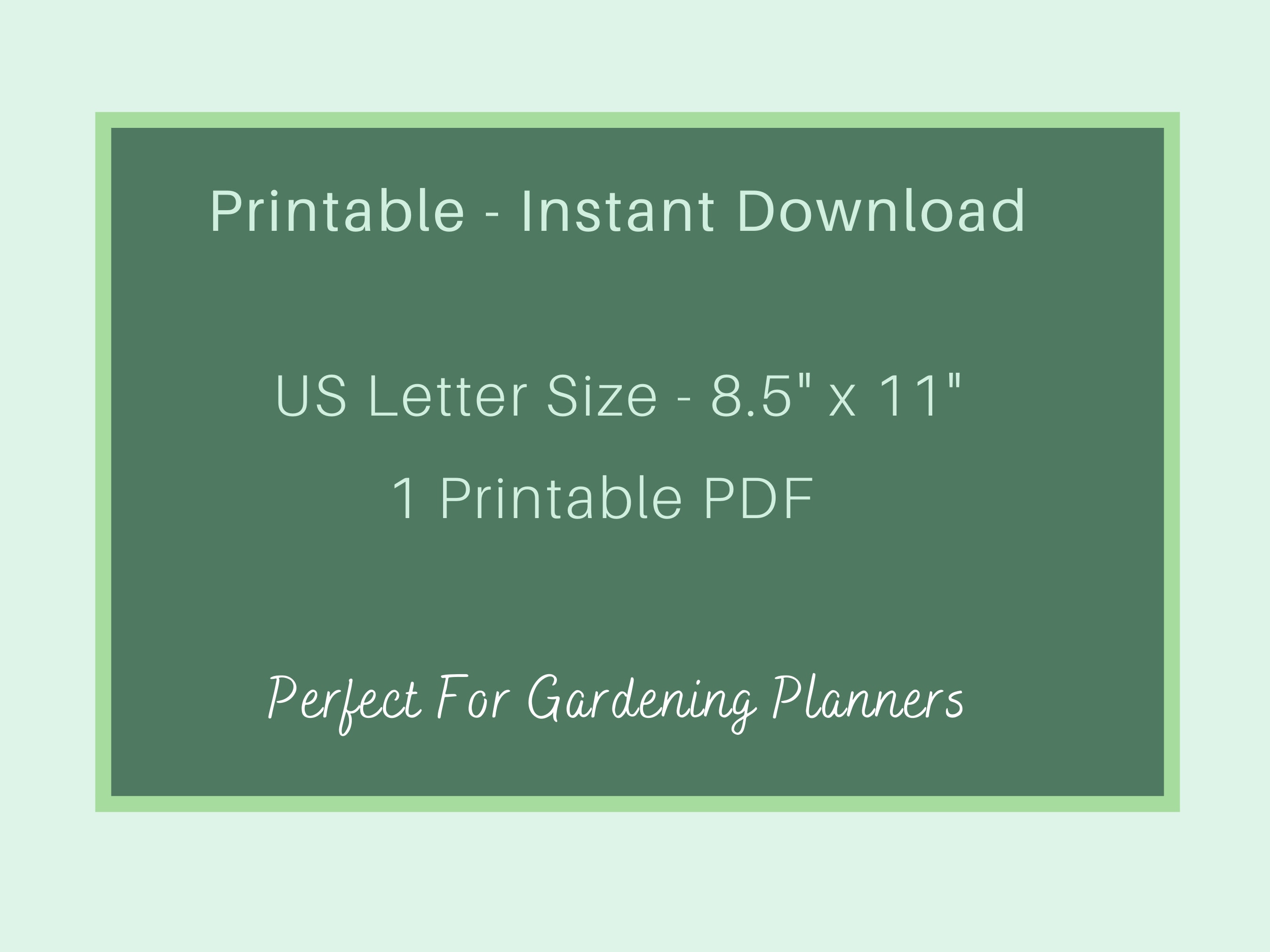 Printable Garden Planner, Printable Plant Profile, Planting Guide ...