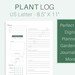 Printable Plant Log, Garden Planner Insert, Plant and Seed Organizer ...