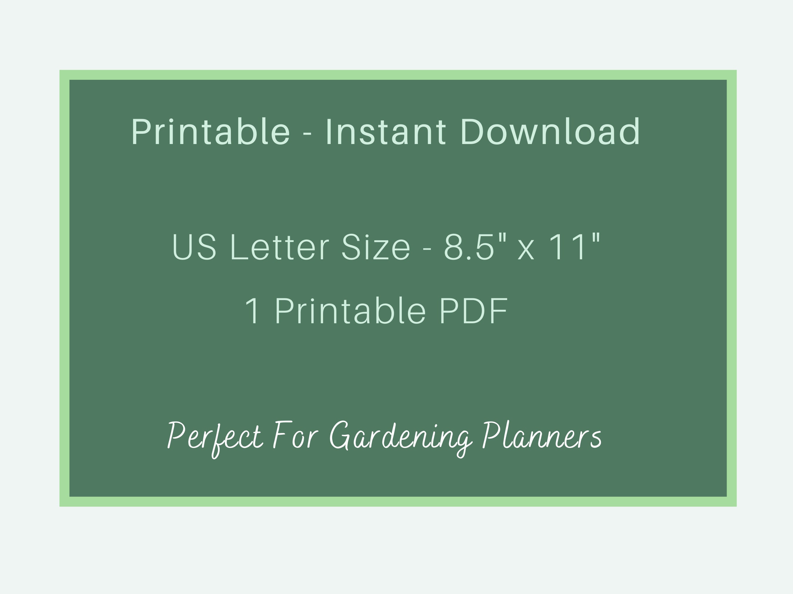 Printable Plant Log, Garden Planner Insert, Plant and Seed Organizer ...