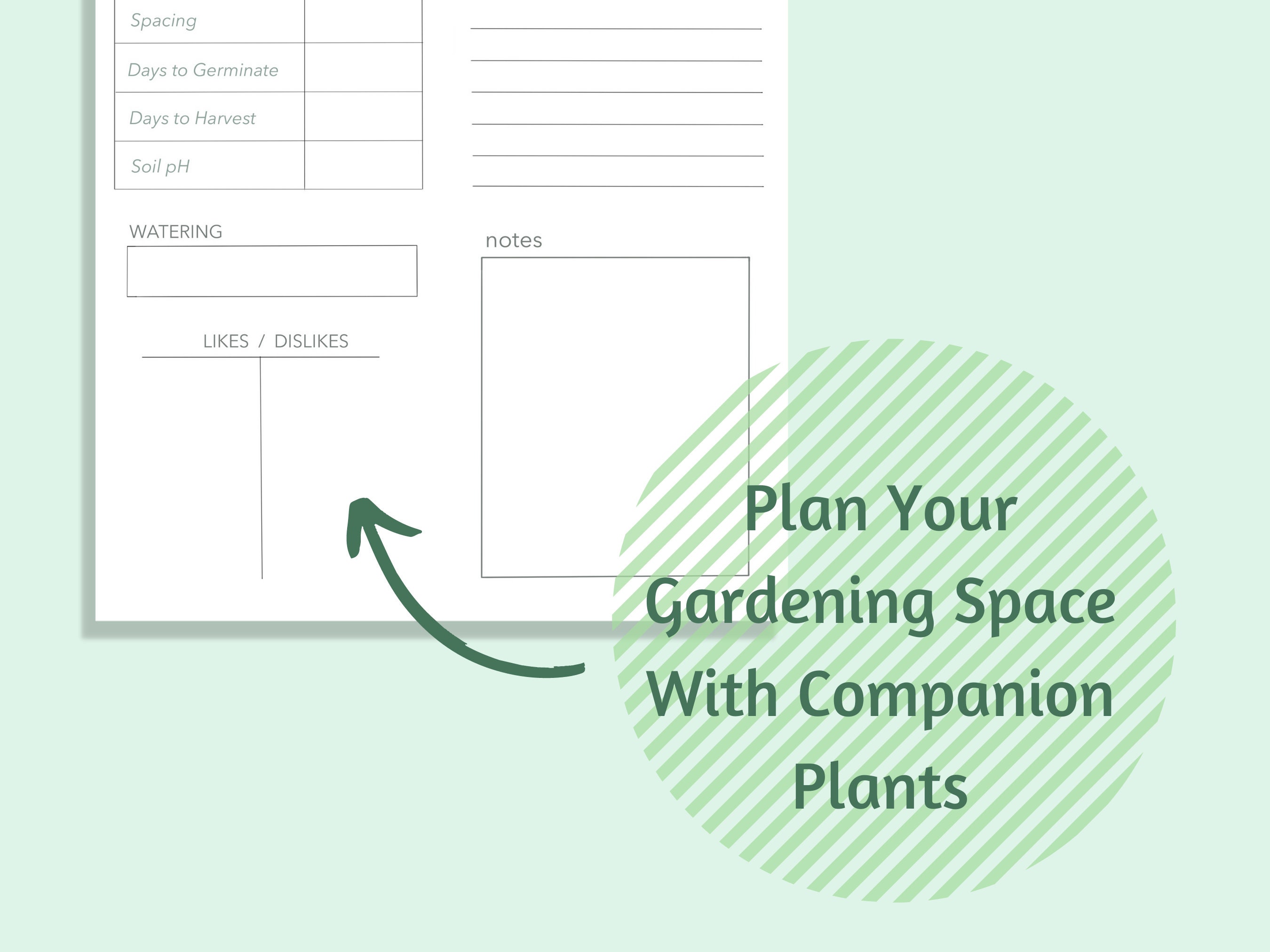 Printable Garden Planner, Printable Plant Profile, Planting Guide ...