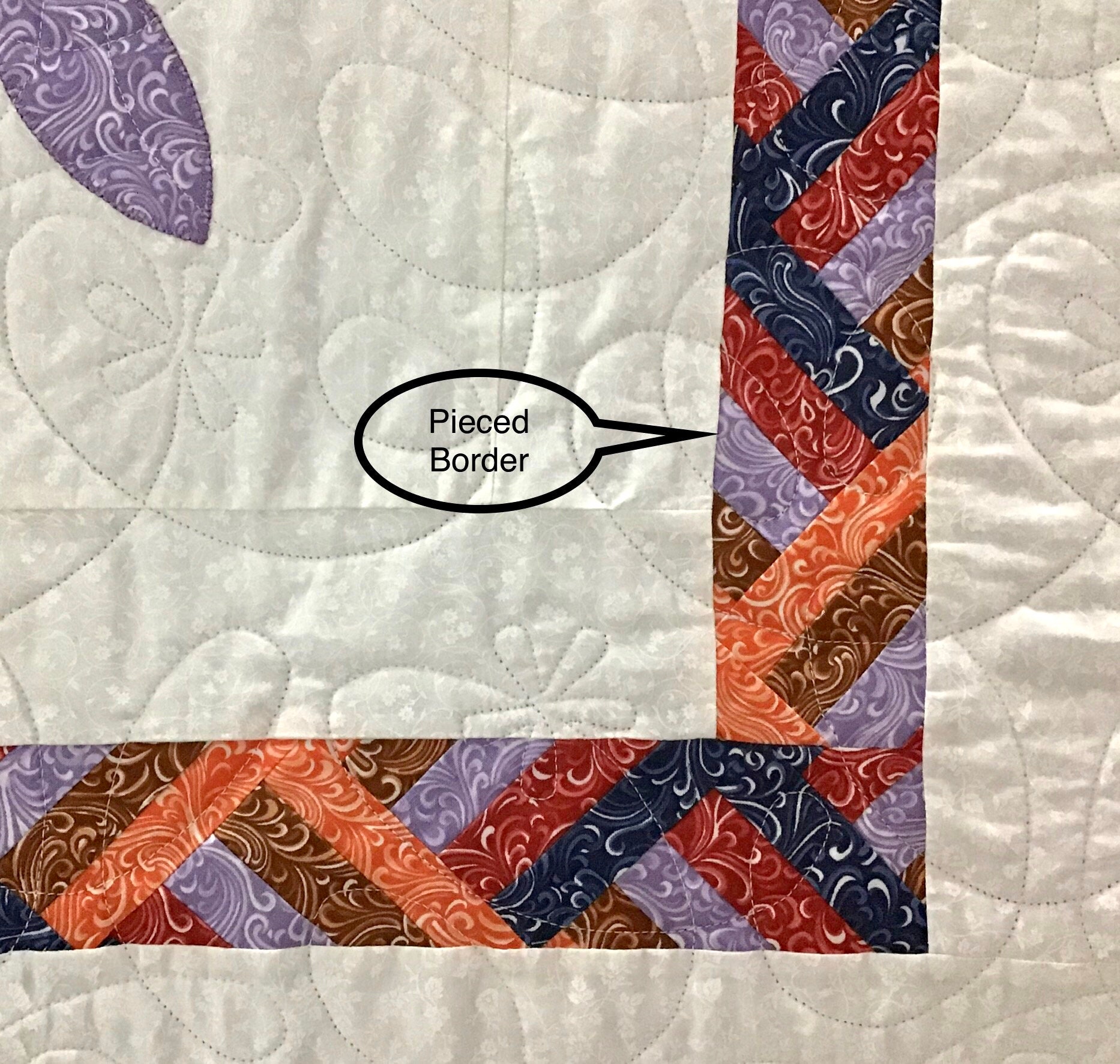 Appliquéd Daisy Quilt, Made in Newfoundland, Twin Size 74x90, Cotton ...