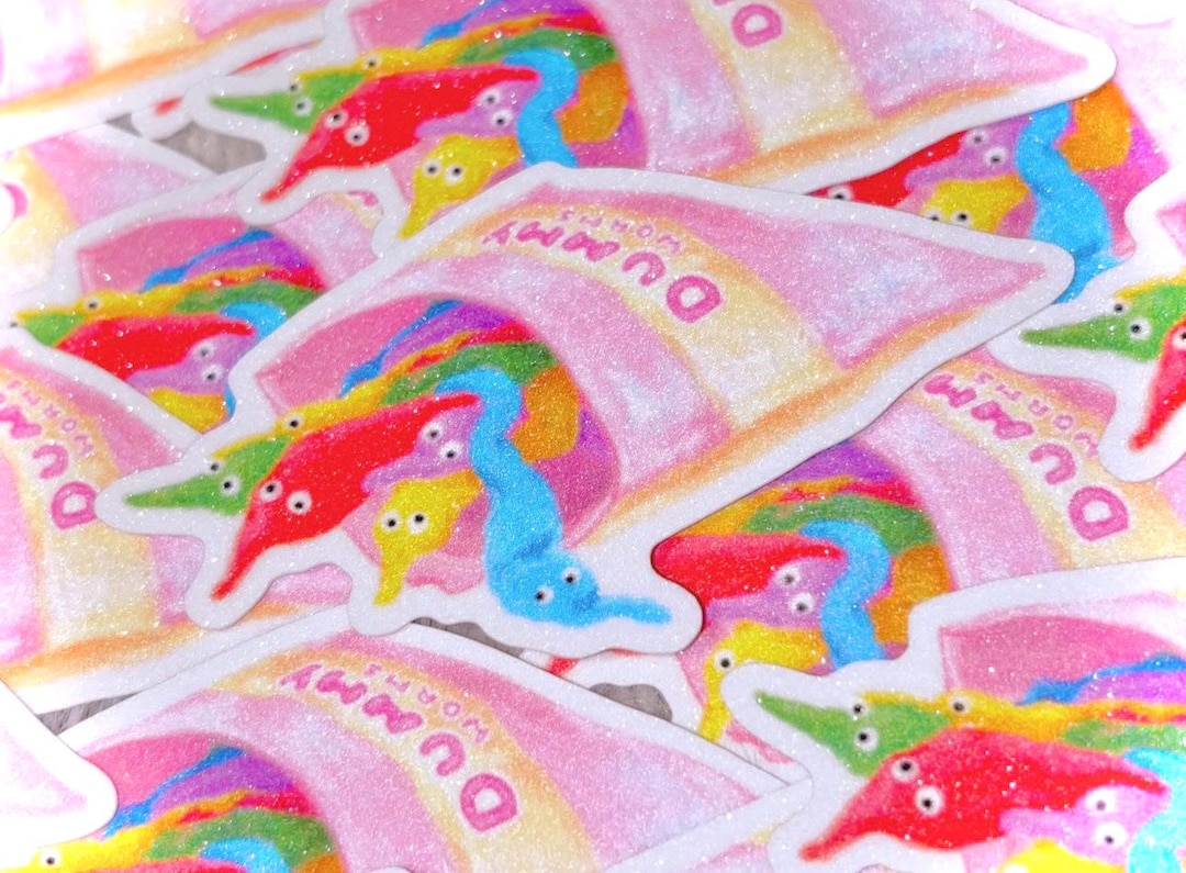 Dummy Worms Sand Glitter Frosted Sticker - Etsy
