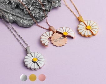 Hidden Daisy Necklace - Etsy