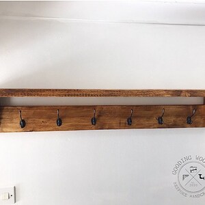 Rustic Solid Wood Entryway Butlers Coat and Hat Rack - Etsy