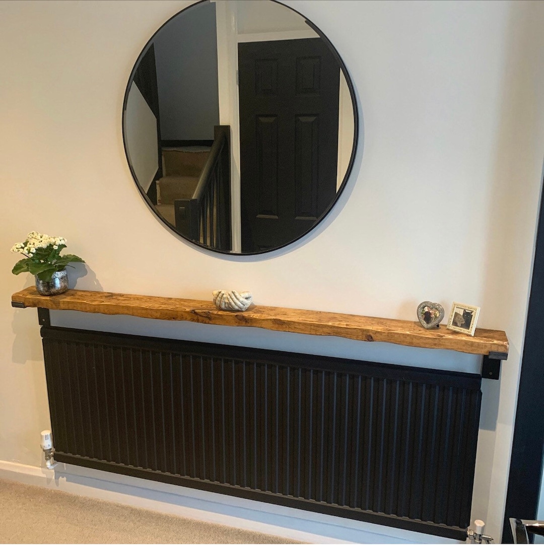 Radiator Shelf Narrow Entryway Shelf Industrial Chunky Radiator Shelf ...