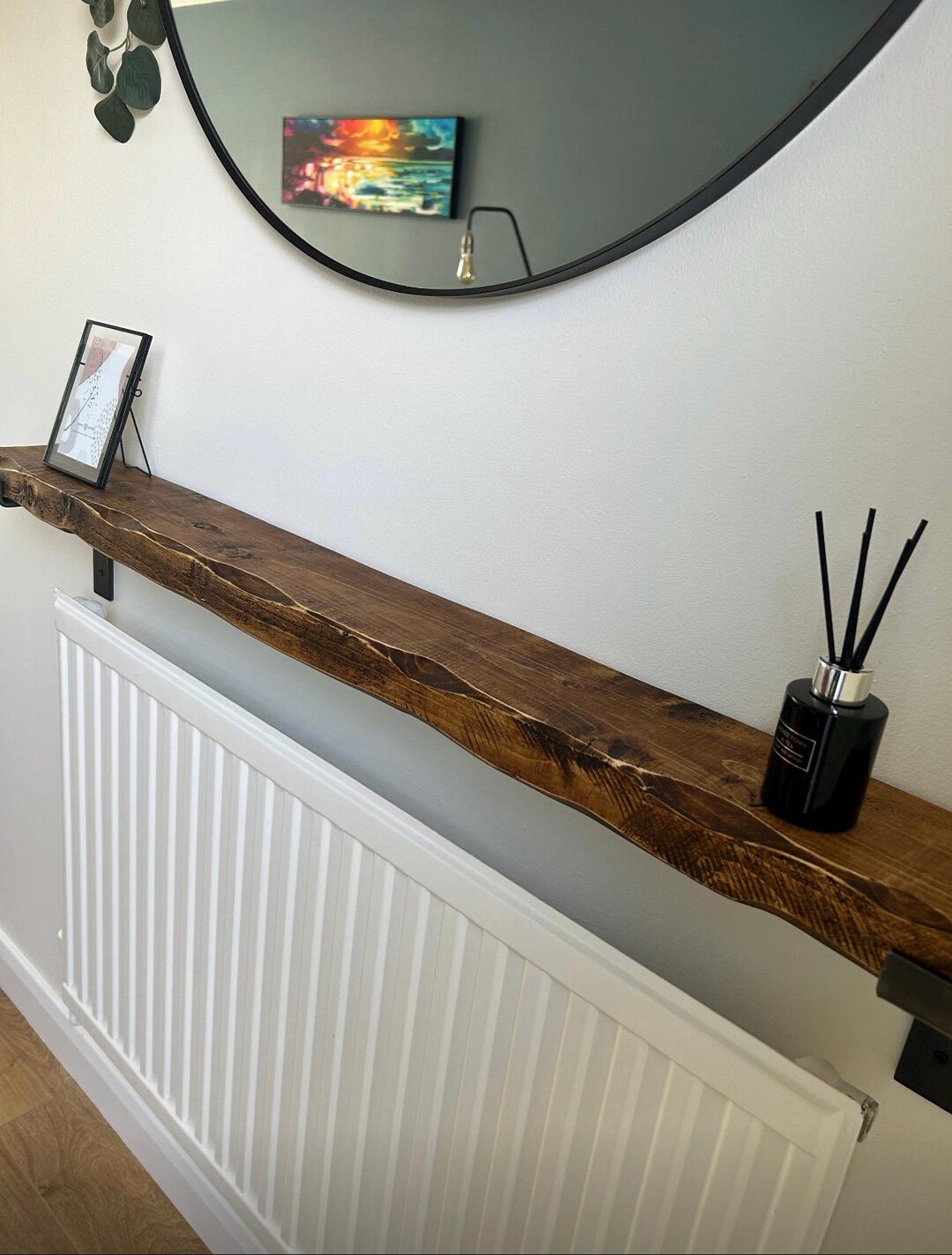 Solid Wood Radiator Shelf | Custom Wooden Radiator Cover | Rustic ...