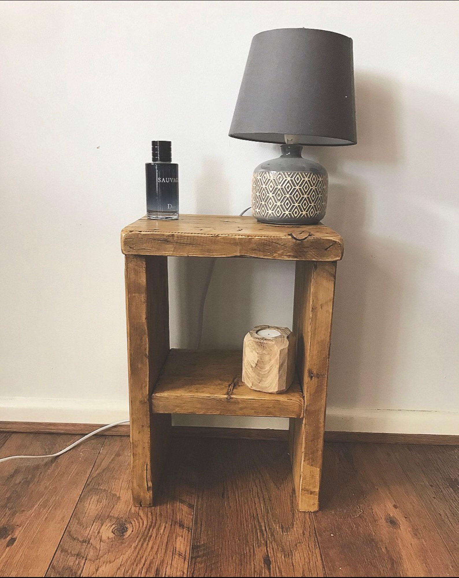 Handcrafted Solid Wood Country Bedside table / Side Table | Etsy