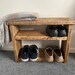 Handcrafted Farmhouse Shoe Bench Rustic Shoe Rack Hallway - Etsy