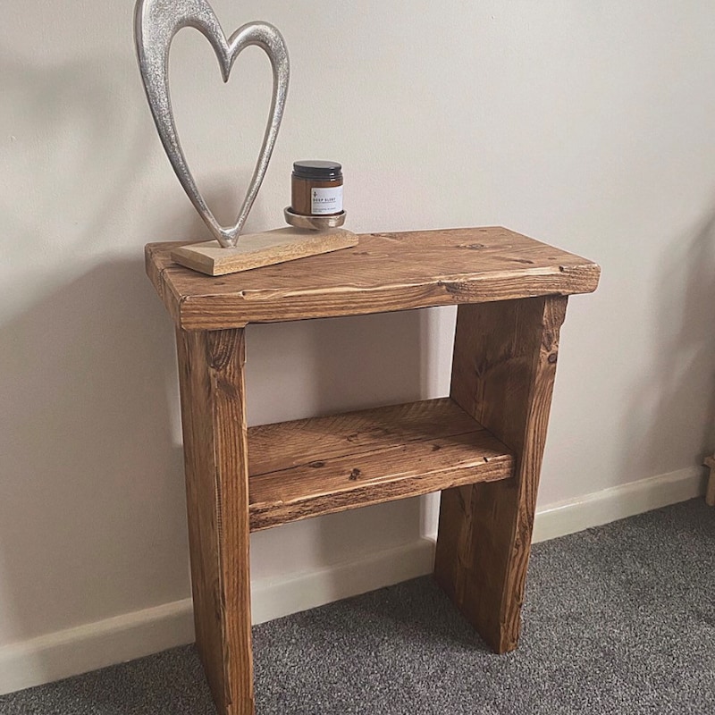 Rustic Side Table - Etsy UK