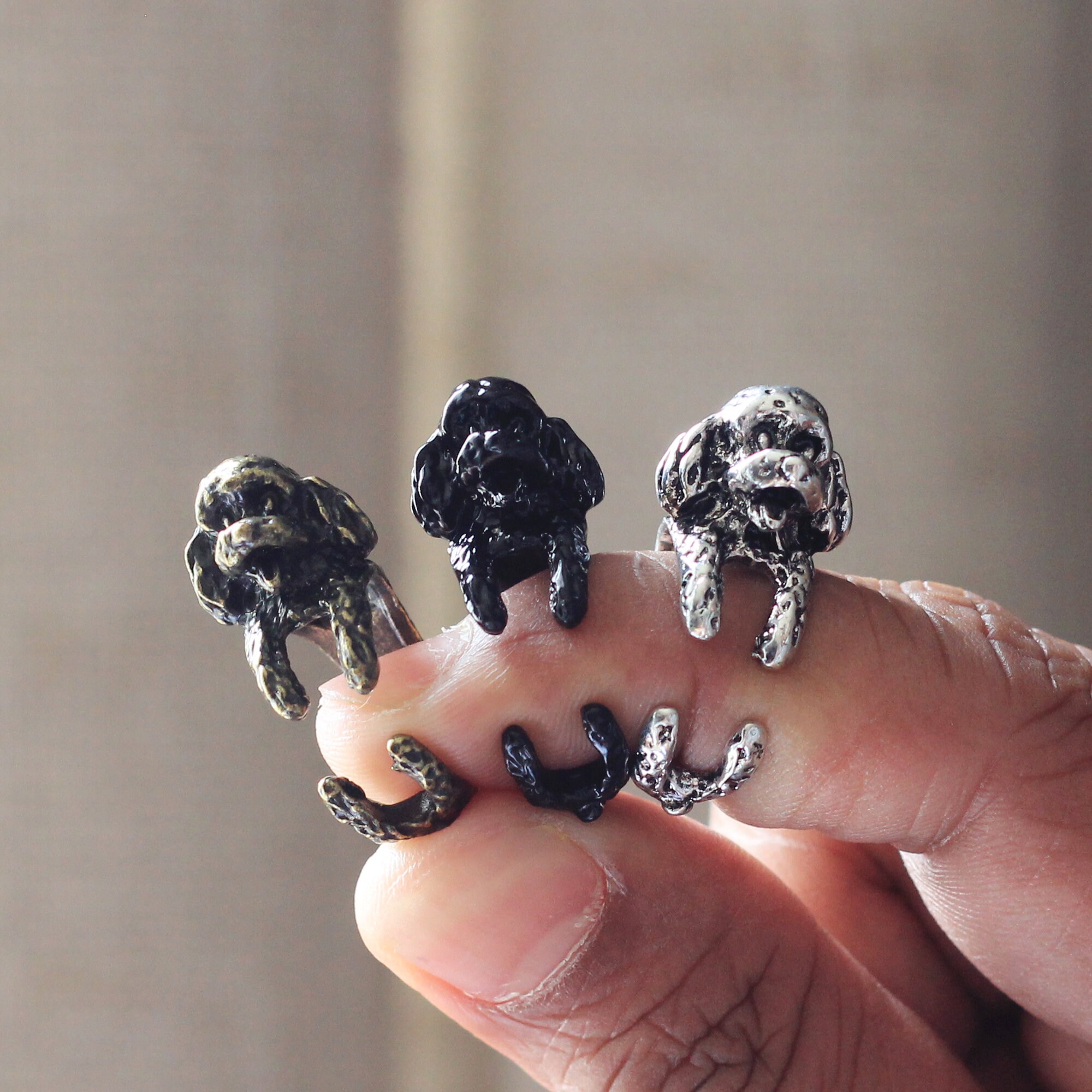 Poodle Ring Dog Ring Poodle Mama Gift Pet Ring Adjustable | Etsy