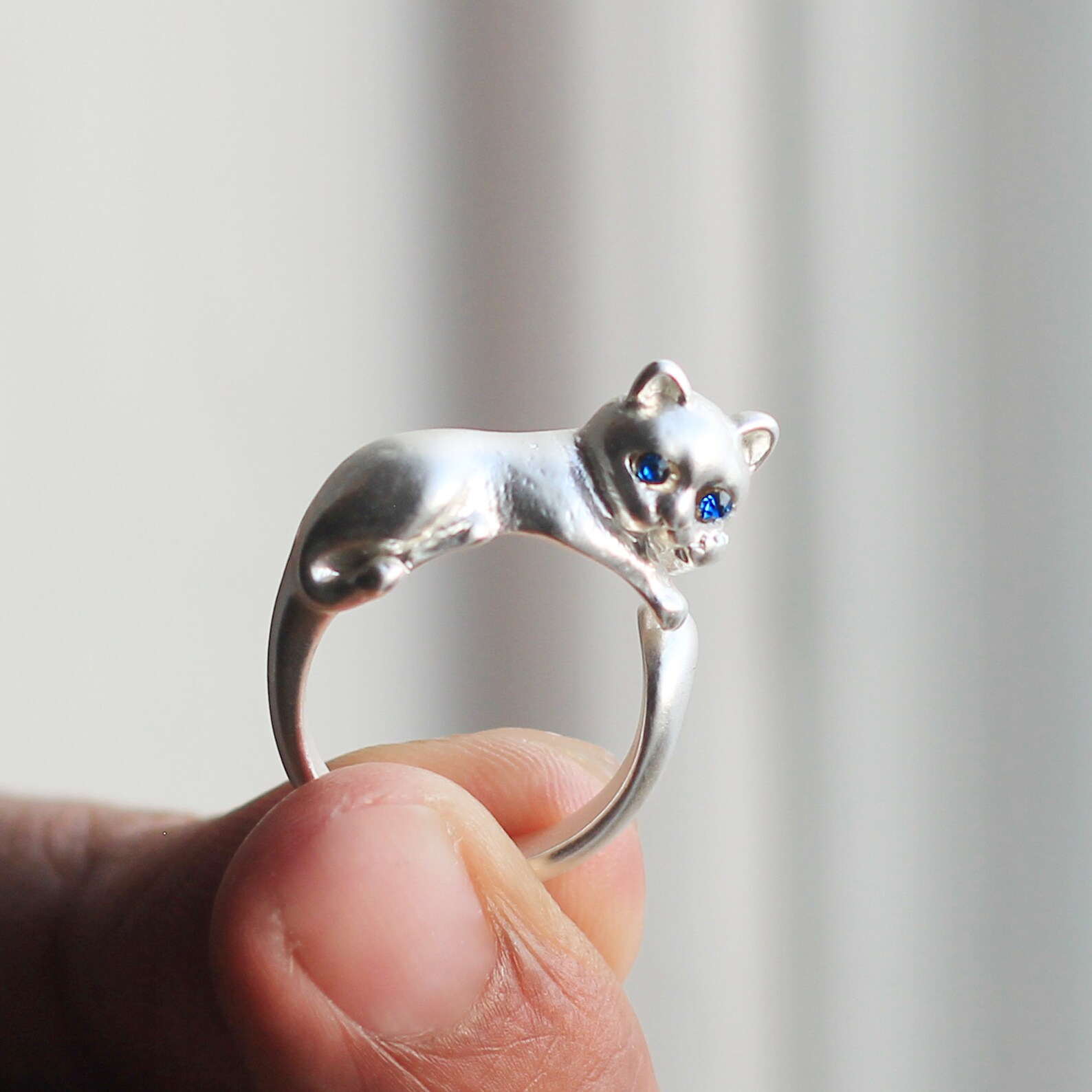 Cute Cat Ring Pet Ring Cat Mama Cat Jewelry Adjustable | Etsy