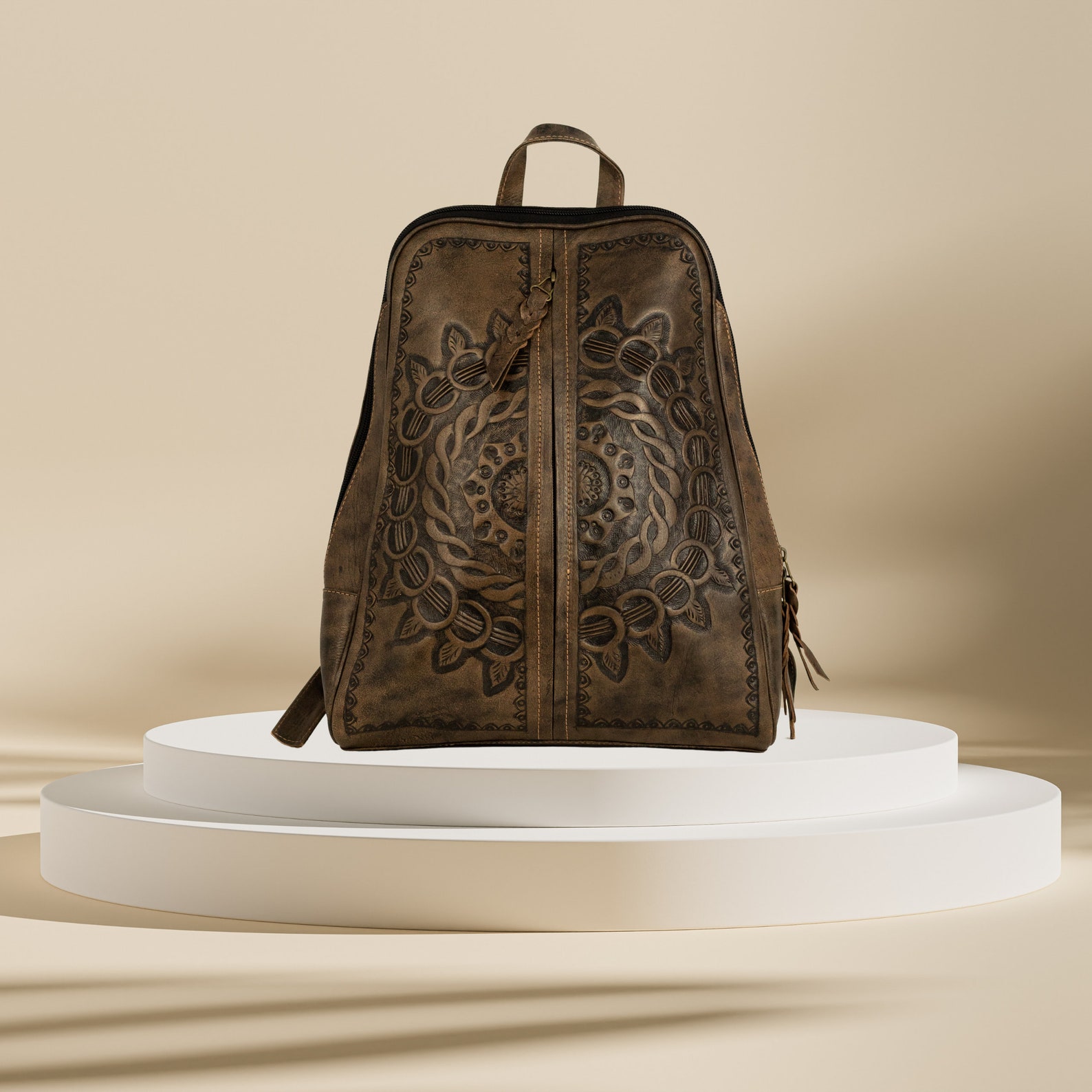 Leather Backpack Purse Women's Backpack Full Grain - Etsy