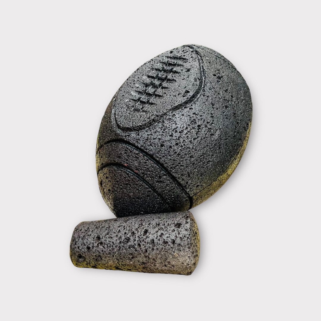 American Football Ball Stone Mortar Mortar for Guacamole Stone Bowl ...