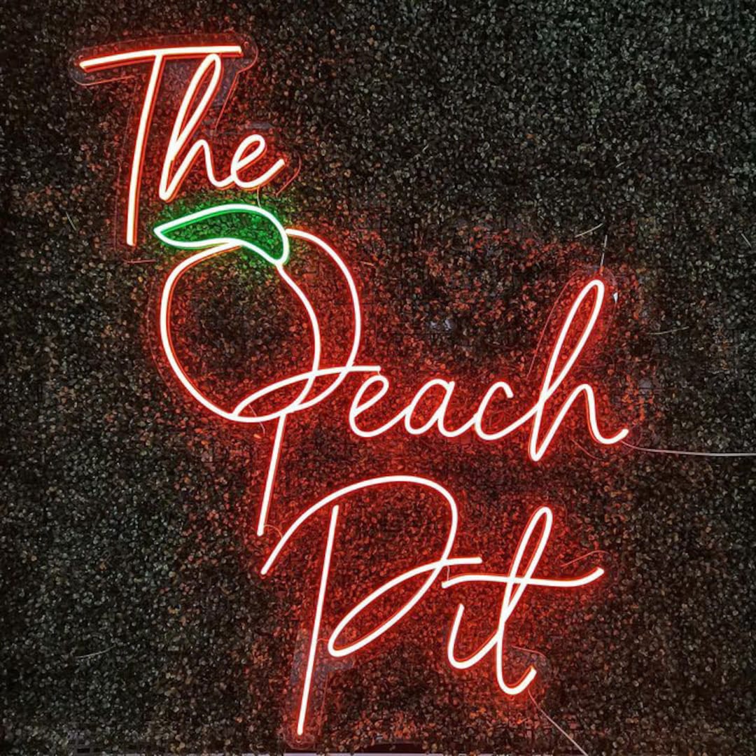 Peach Pit Neon Sign for Gym Neon Sign for Workout Room for Home Gym ...