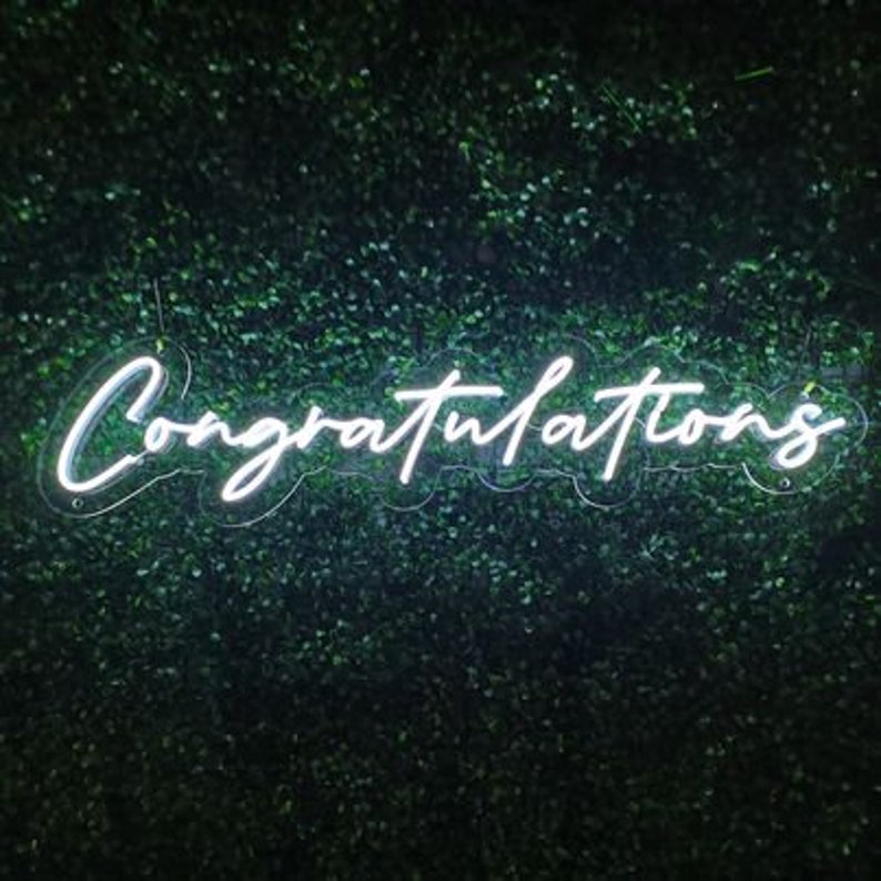 Congratulations Neon Sign Wedding Neon for Shower Neon Engagement Party ...