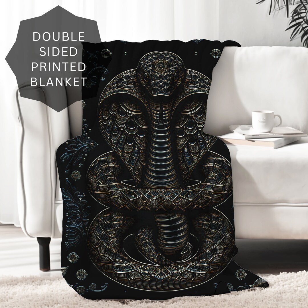 Snake Print Throw Blanket Double Sided Blanket Meditation Blanket Guest ...