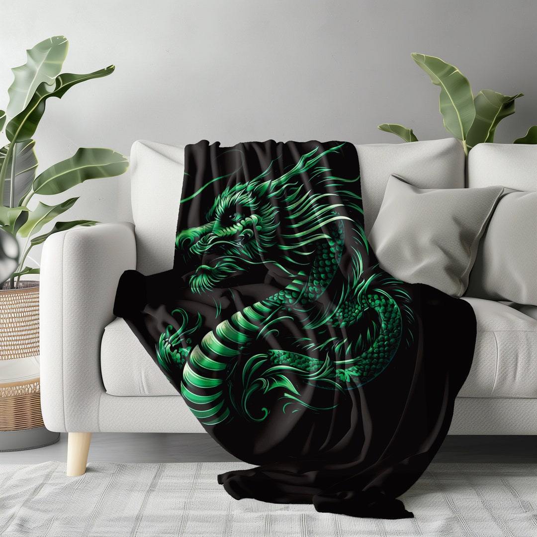 Mystical Dragon Throw Blanket Enchanting Design for Fantasy Lovers ...