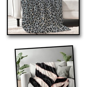 Snow Leopard Print Polar Fleece Throw Eco Friendly Blanket Yoga Blanket ...