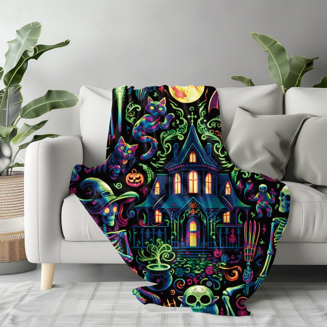 Spooky Halloween Blanket Cottagegore Decor for Goth Bedrooms, Ideal ...