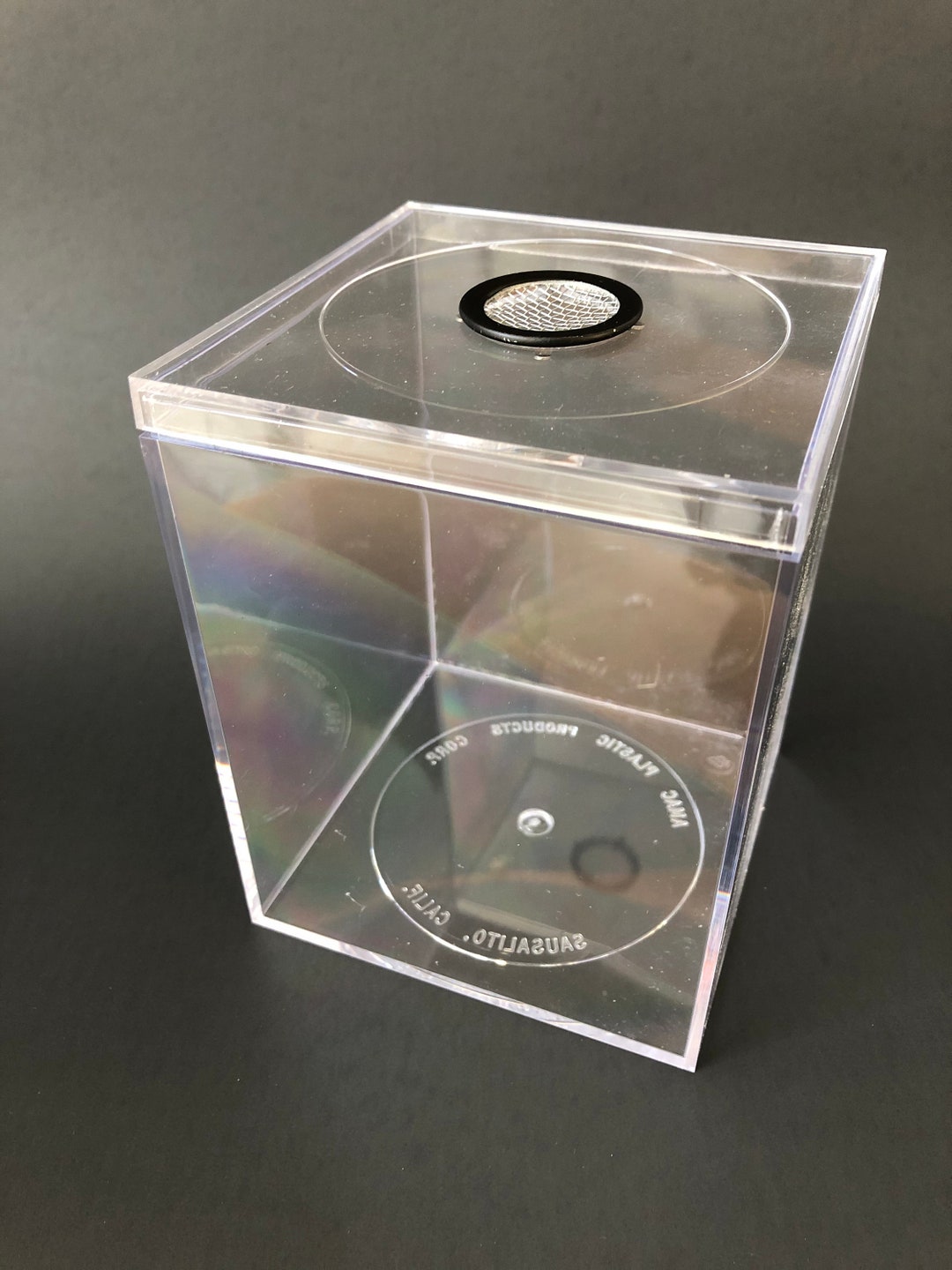 Reptile Acrylic Isopod Vented Enclosure 1 Inch Terrarium Vivarium ...