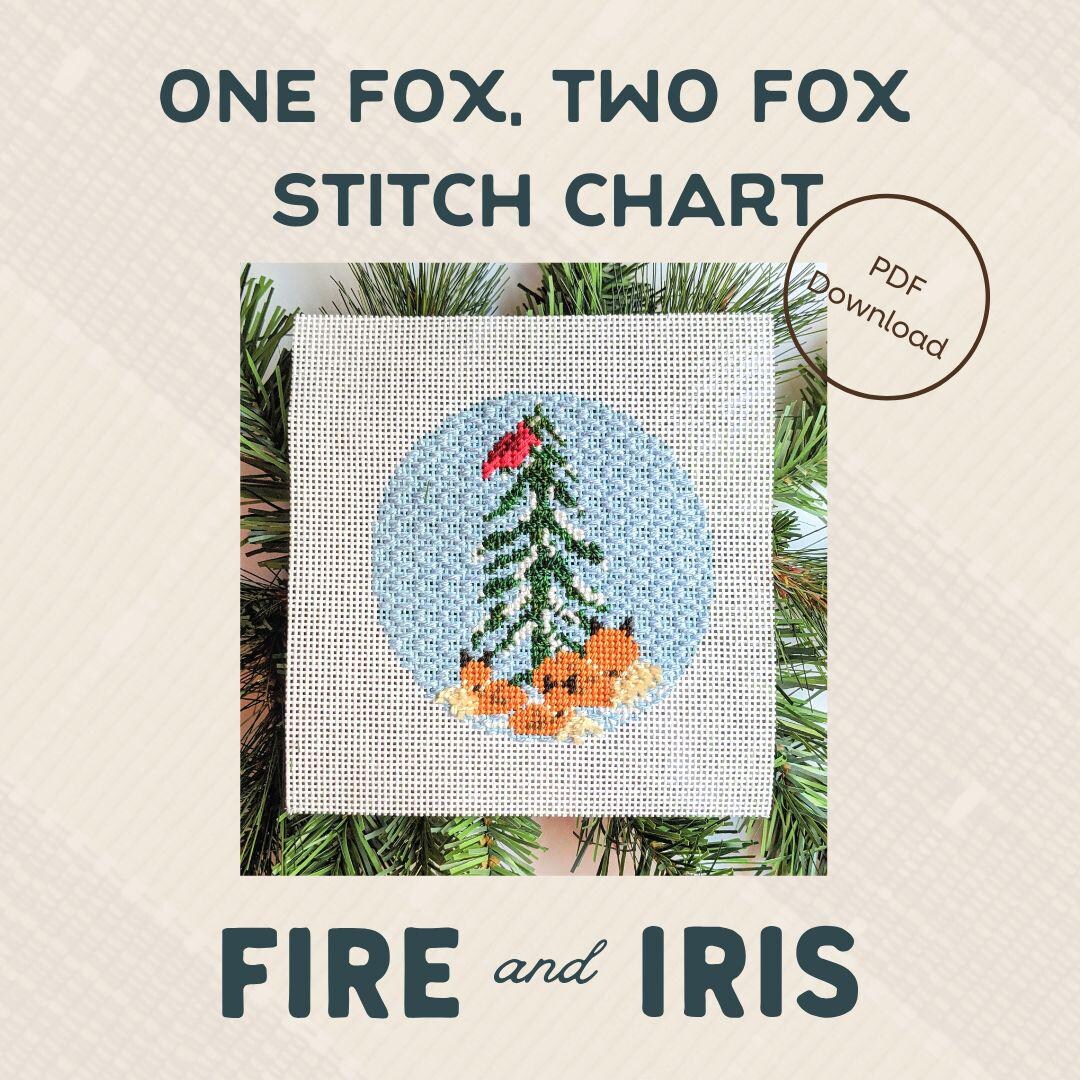 One Fox, Two Fox Needlepoint Stitch Chart - Etsy