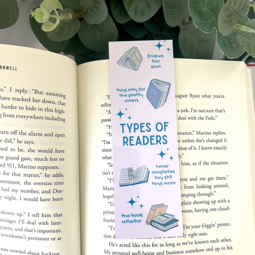 Types of Readers Bookmark Paper Bookmark for Bookish Gifts Book Nerd ...