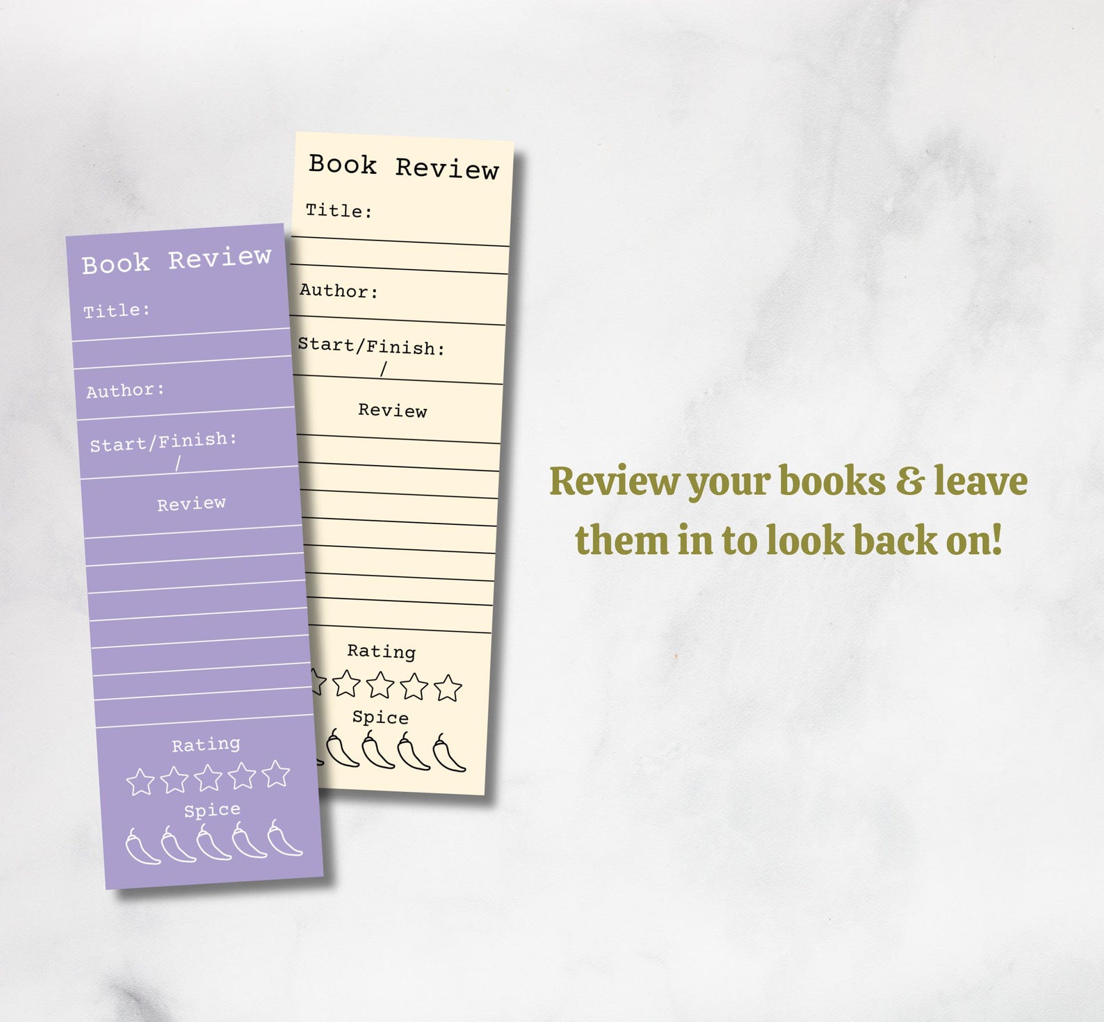 5 PRINTABLE Book Review Bookmarks| Bookmark PNG| Bookmarks for Book ...
