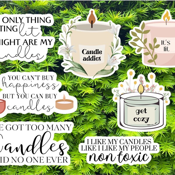 Candle Stickers - Etsy