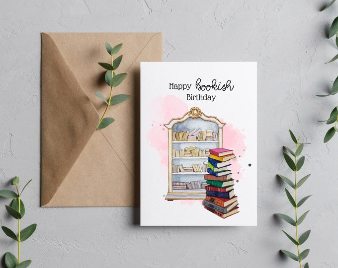 PRINTABLE Bookish Birthday Card Bookish Gifts Birthday Cards Literary ...