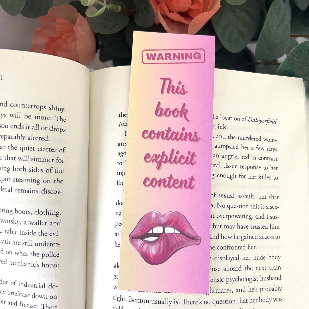 Explicit Content Bookmark| Paper Bookmark for Bookish Gifts| Smut ...