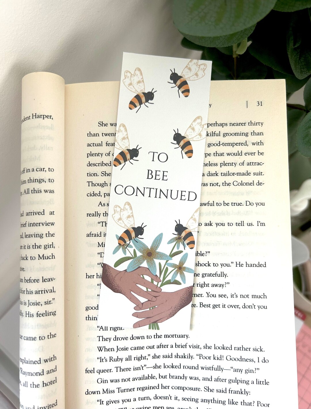 To Bee Continued Bookmark| Paper Bookmark for Bookish Gifts| Bookmark ...