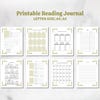 PRINTABLE Reading Journal Bundle, Book Reading Tracker, PDF Format ...