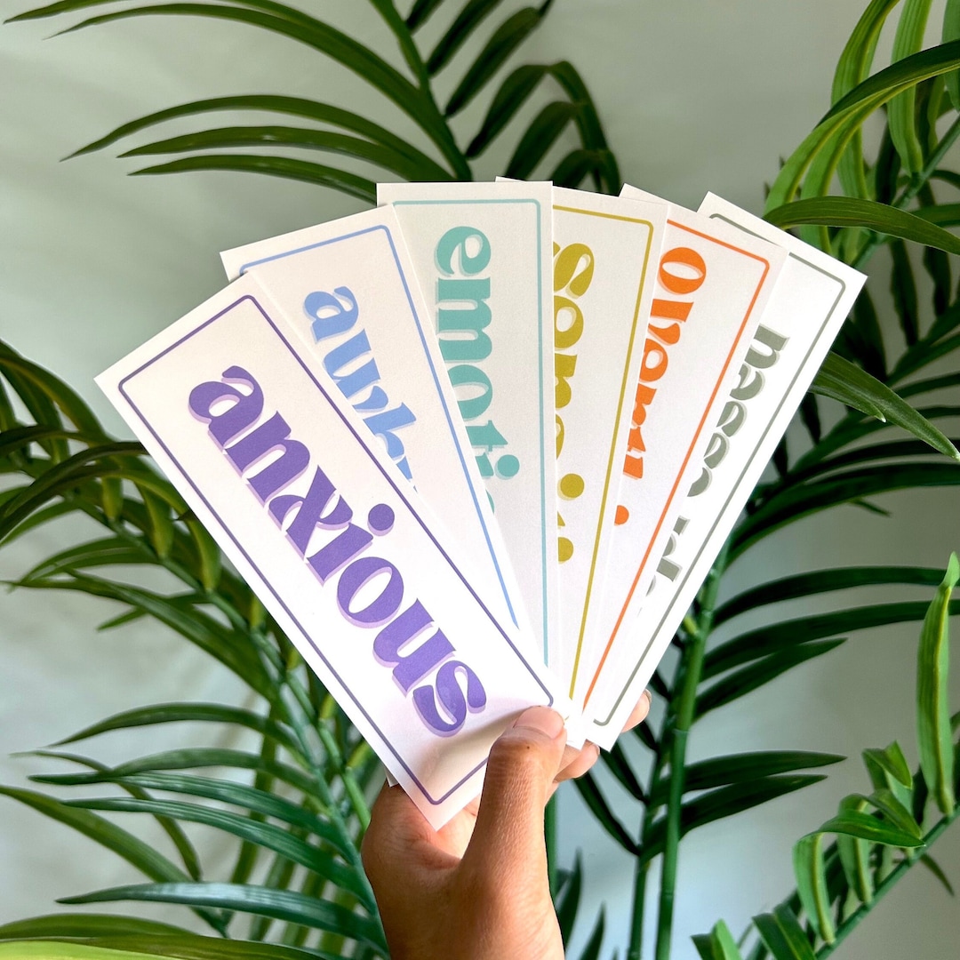 Mental Heath Bookmark| Anxious, Over Thinker, Awkward, Emotional ...