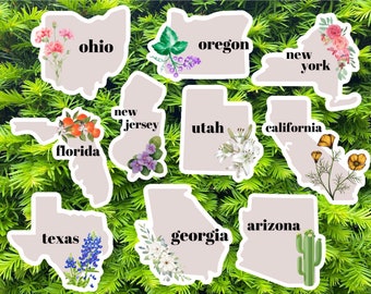 50 States Stickers - Etsy