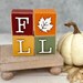 SET // Fall Stacking Wooden Blocks // Fall Tiered Tray Decor // Autumn ...