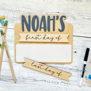 Personalized First Last Day of School School Photo Prop Sign // Dry ...