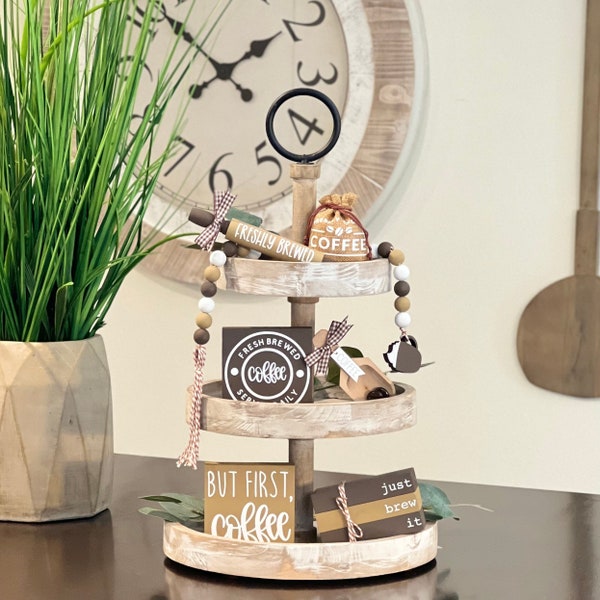 Coffee Tiered Tray Decor - Etsy
