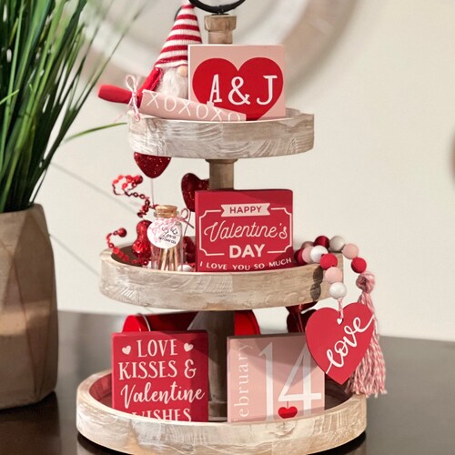 BUNDLE // Valentine's Day Tier Tray Decor // - Etsy