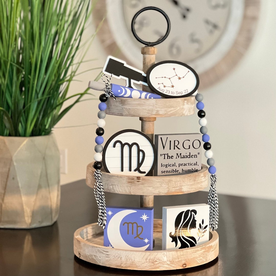 BUNDLE // Zodiac Themed Tier Tray Decor // Astrology Themed Signs ...